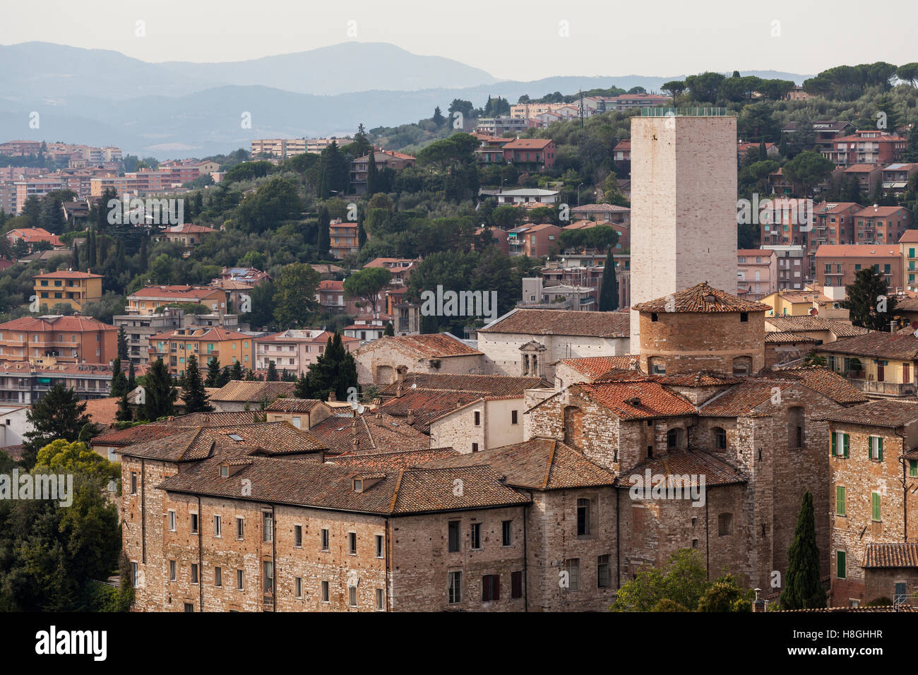 The rooftops of Perugia's historic centre Stock Photo - Alamy