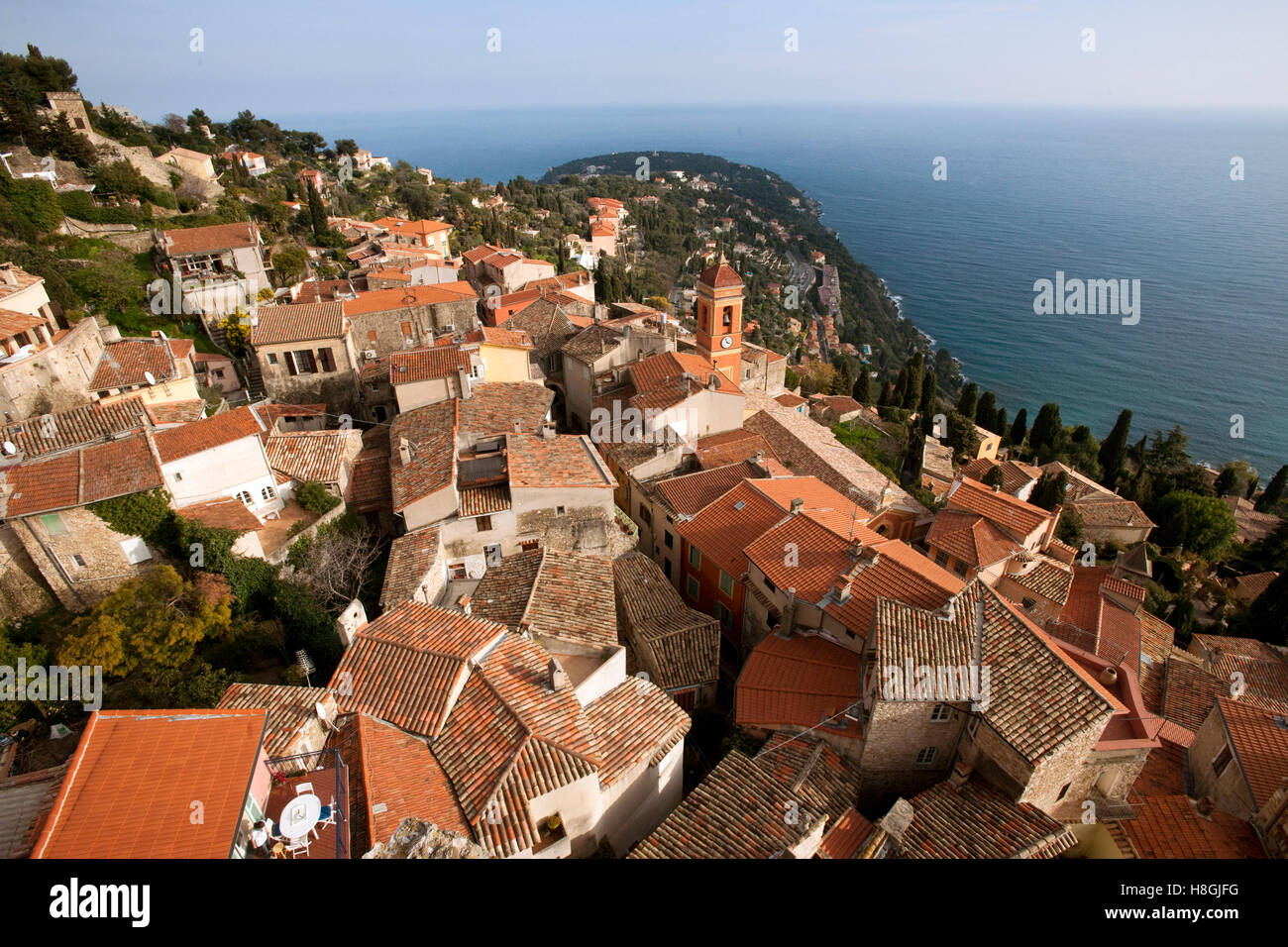 Frankreich, Cote d Azur, Roquebrune-Cap-Martin bei Menton Stock Photo ...