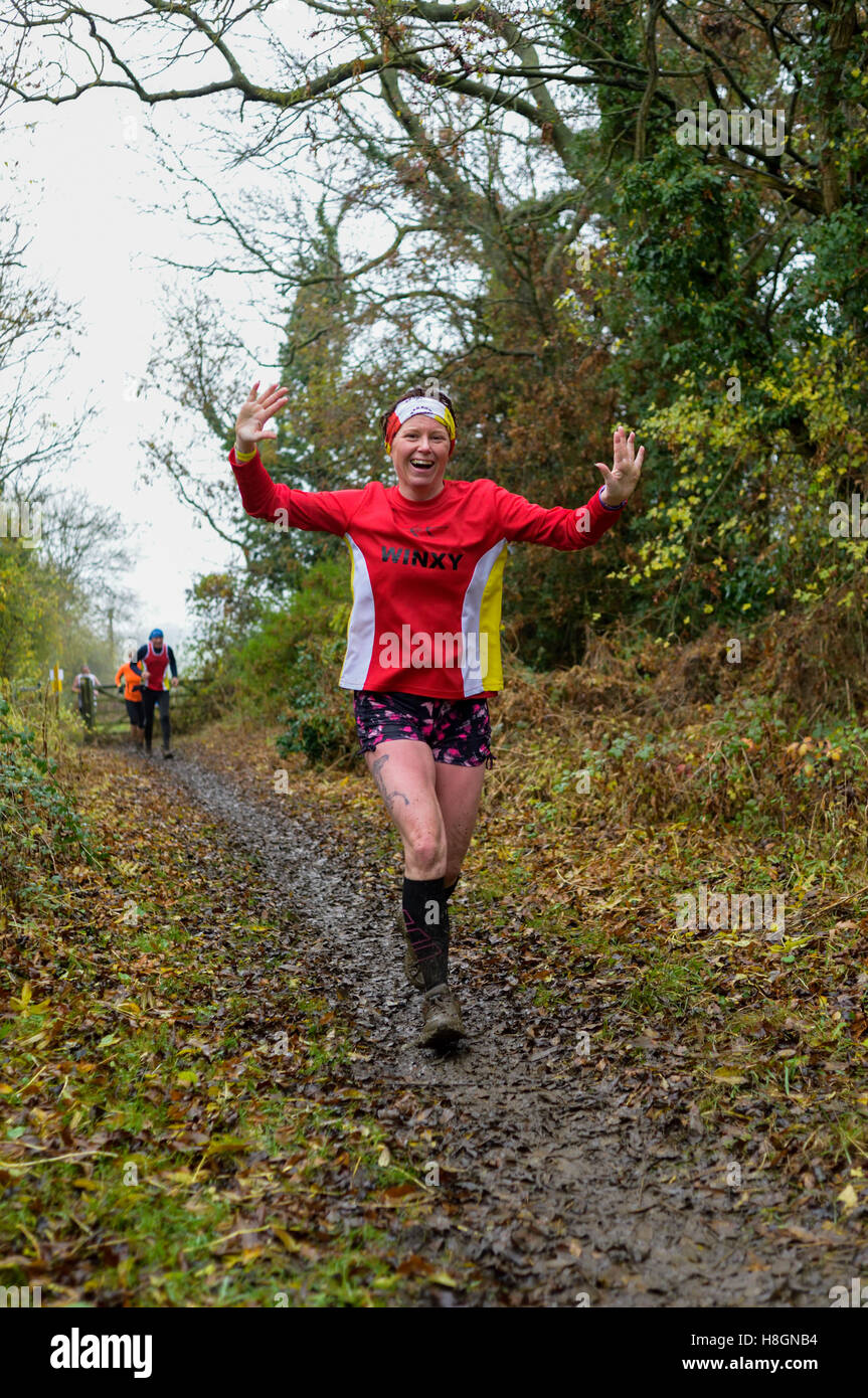 Seagrave,Leicestershire,UK.12th November 2016:Runners and joggers alike ...