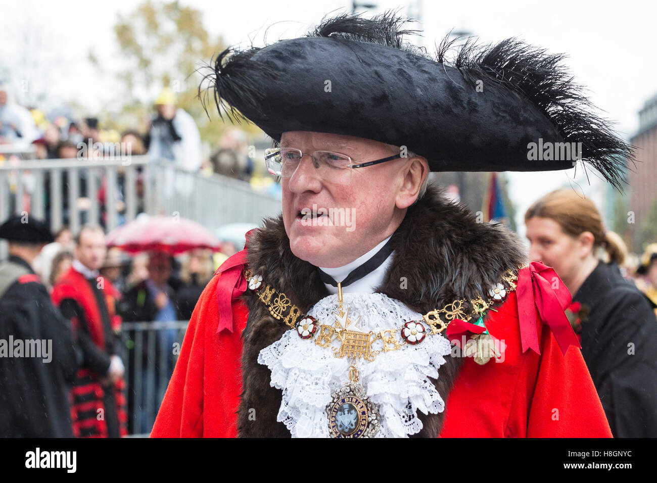 London, UK. 12 November 2016. The new Lord Mayor, Drl Andrew Parmley ...