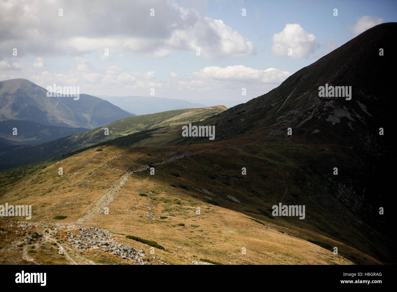 Carpathians Mountains, Ukraine. 12th Nov, 2016. Chornohora ridge in the ...