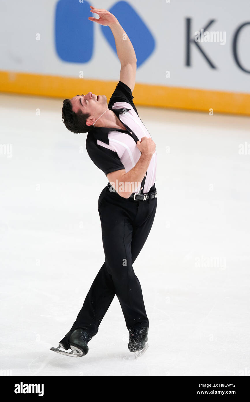 Paris, France. 12th Nov, 2016. Javier Fernandez (ESP) Figure Skating ...