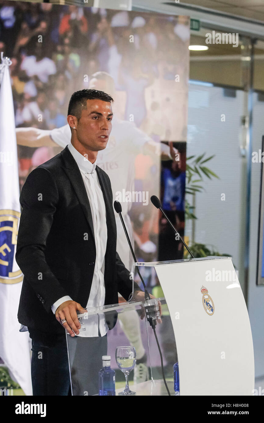 07.11.2016. Madrid, Spain. Cristiano Ronaldo signs an extension ...