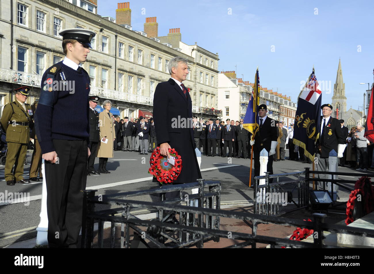 Weymouth, Dorset, UK. 13th November 2016. Richard Drax, MP for South ...