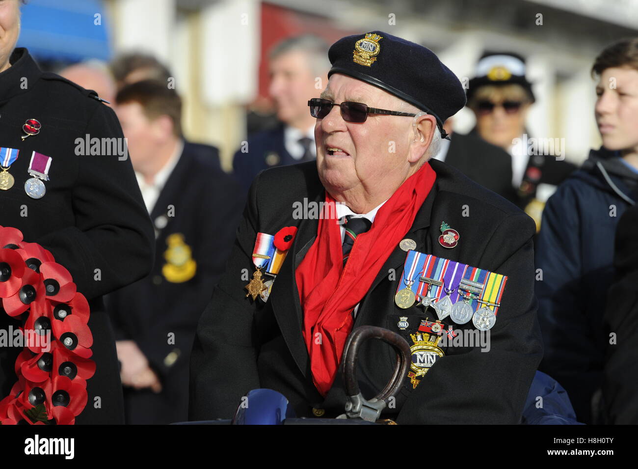 Weymouth, Dorset, UK. 13th November 2016. A Veteran during the ...
