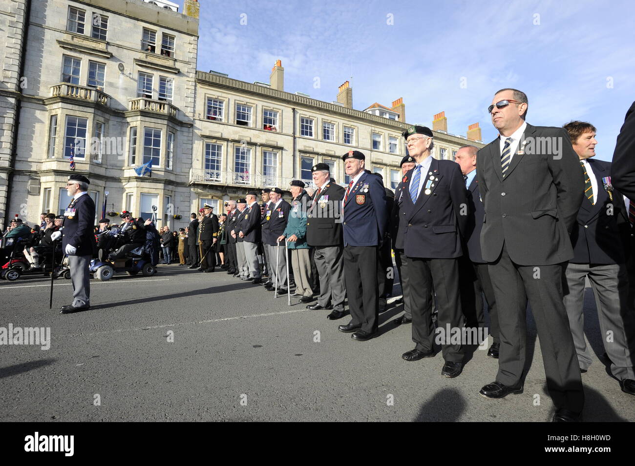 Weymouth, Dorset, UK. 13th November 2016. Veterans at the Remembrance ...