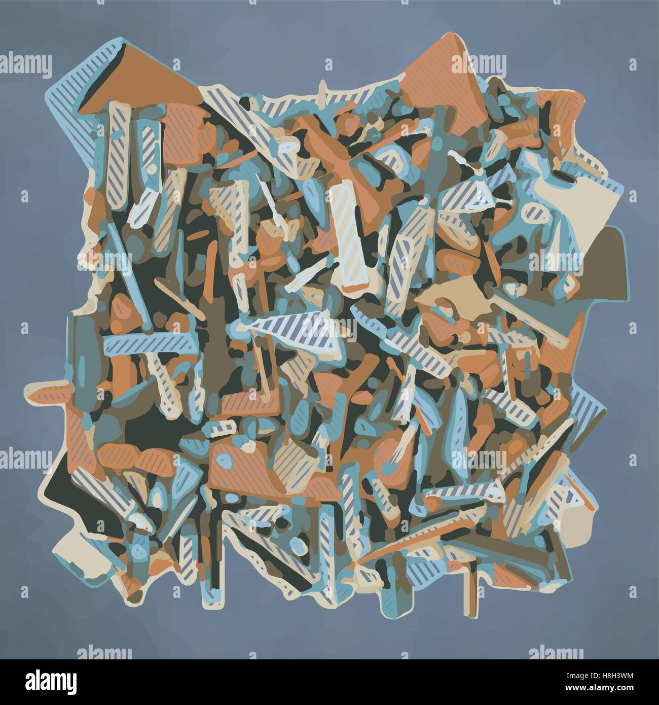 Fragmented sculpture Stock Vector Images - Alamy