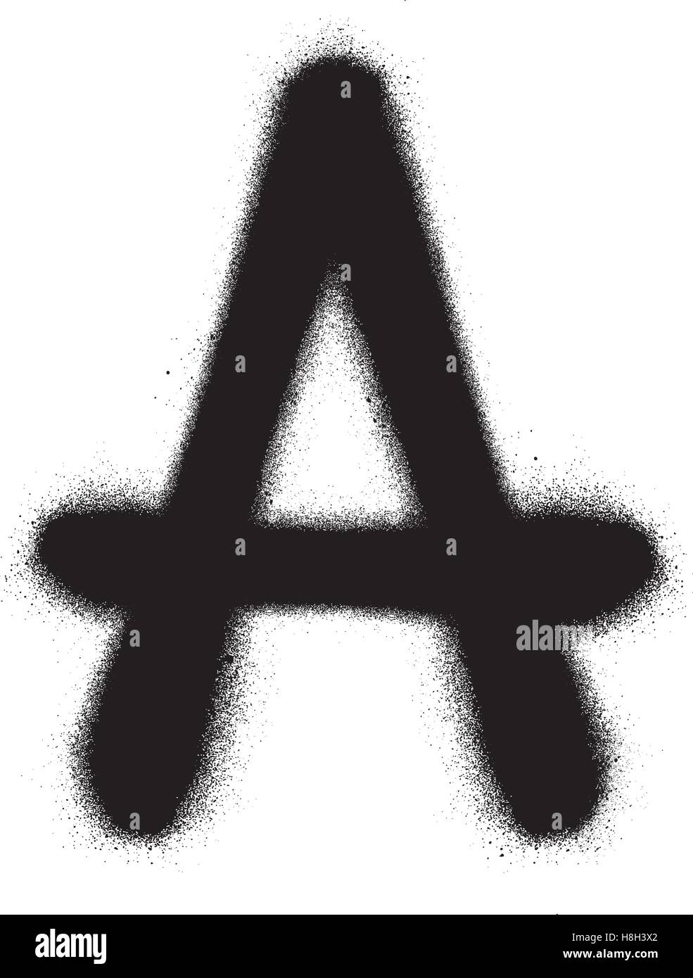 sprayed A font graffiti in black over white Stock Vector Image & Art ...