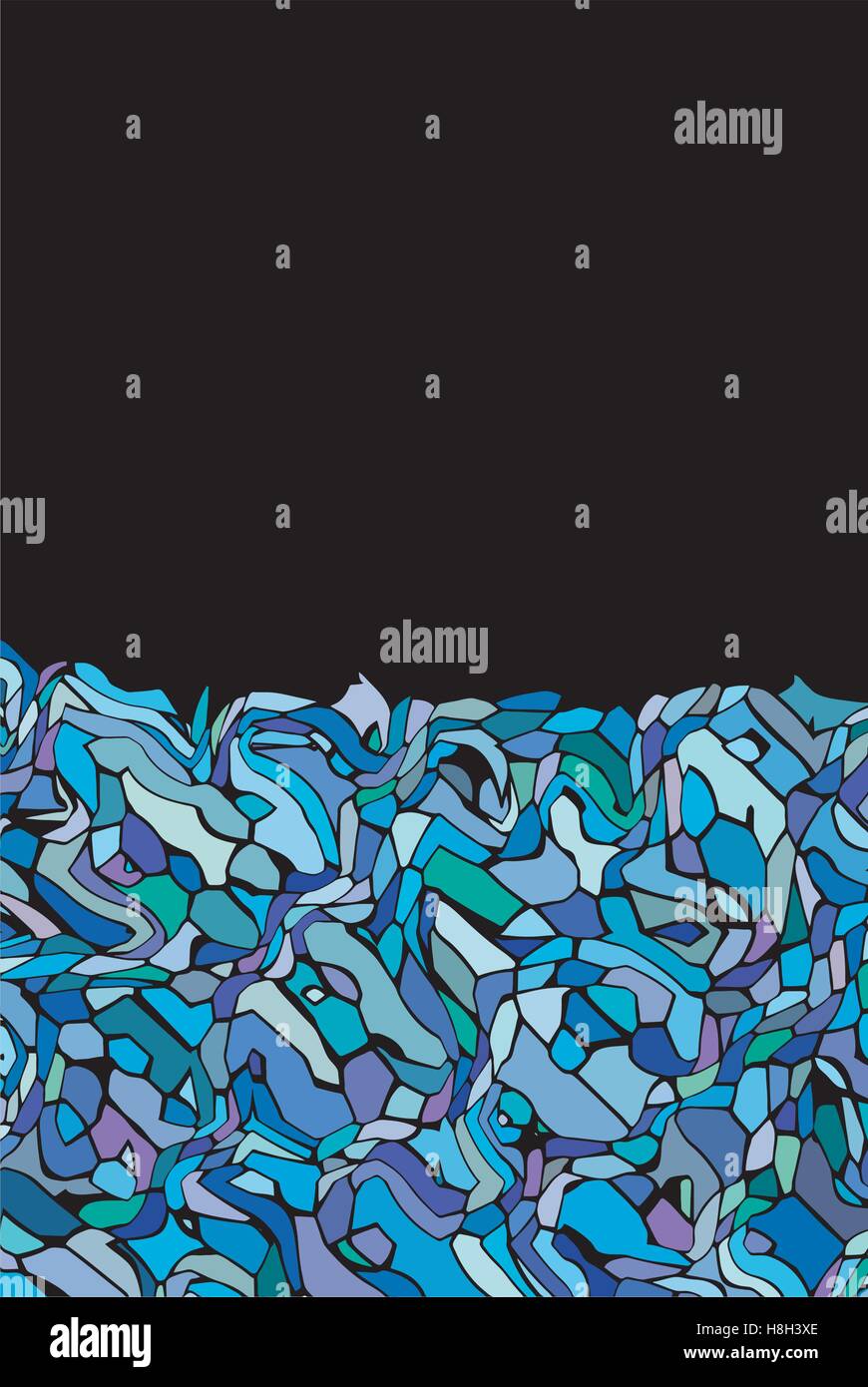 abstract shape background pattern in multiple blue Stock Vector Image ...