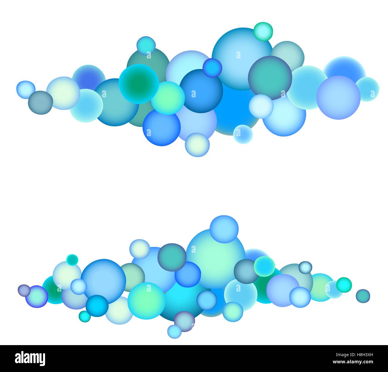 bubble string pattern in multiple blue purple over white Stock Vector ...