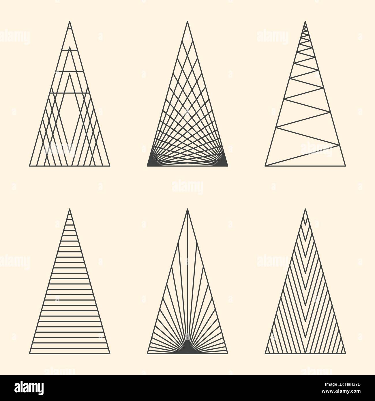 Stylized tree on geometric Stock Vector Images - Alamy