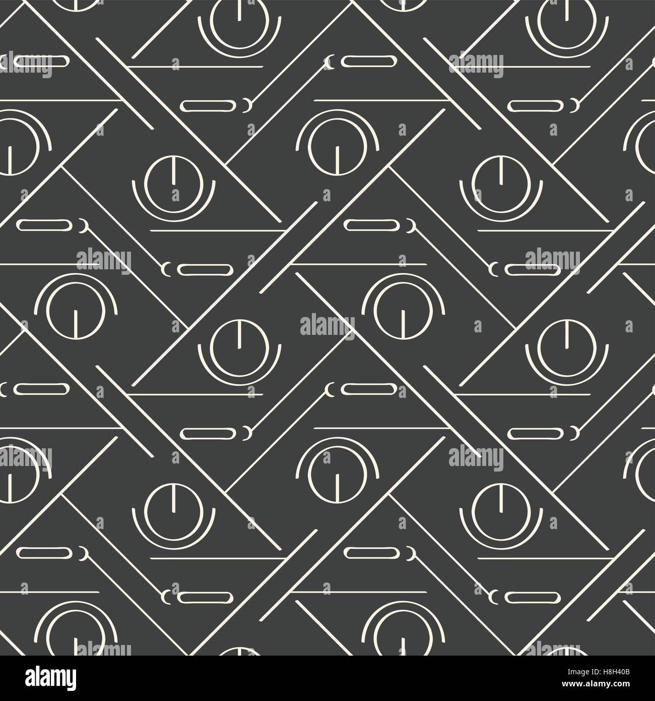 Sacred geometry seamless pattern on dark grey background Stock Vector ...