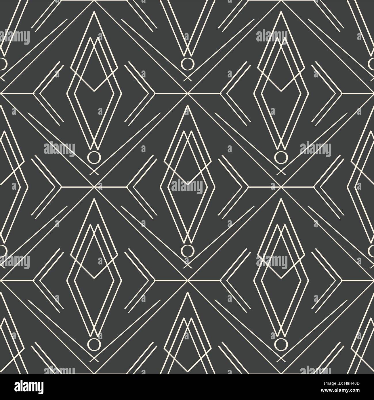 Sacred geometry seamless pattern on dark grey background Stock Vector ...