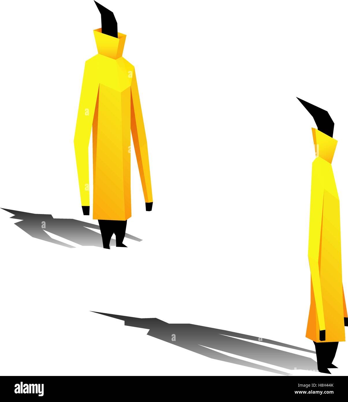 modern cartoon character with shadow on white Stock Vector Image & Art ...