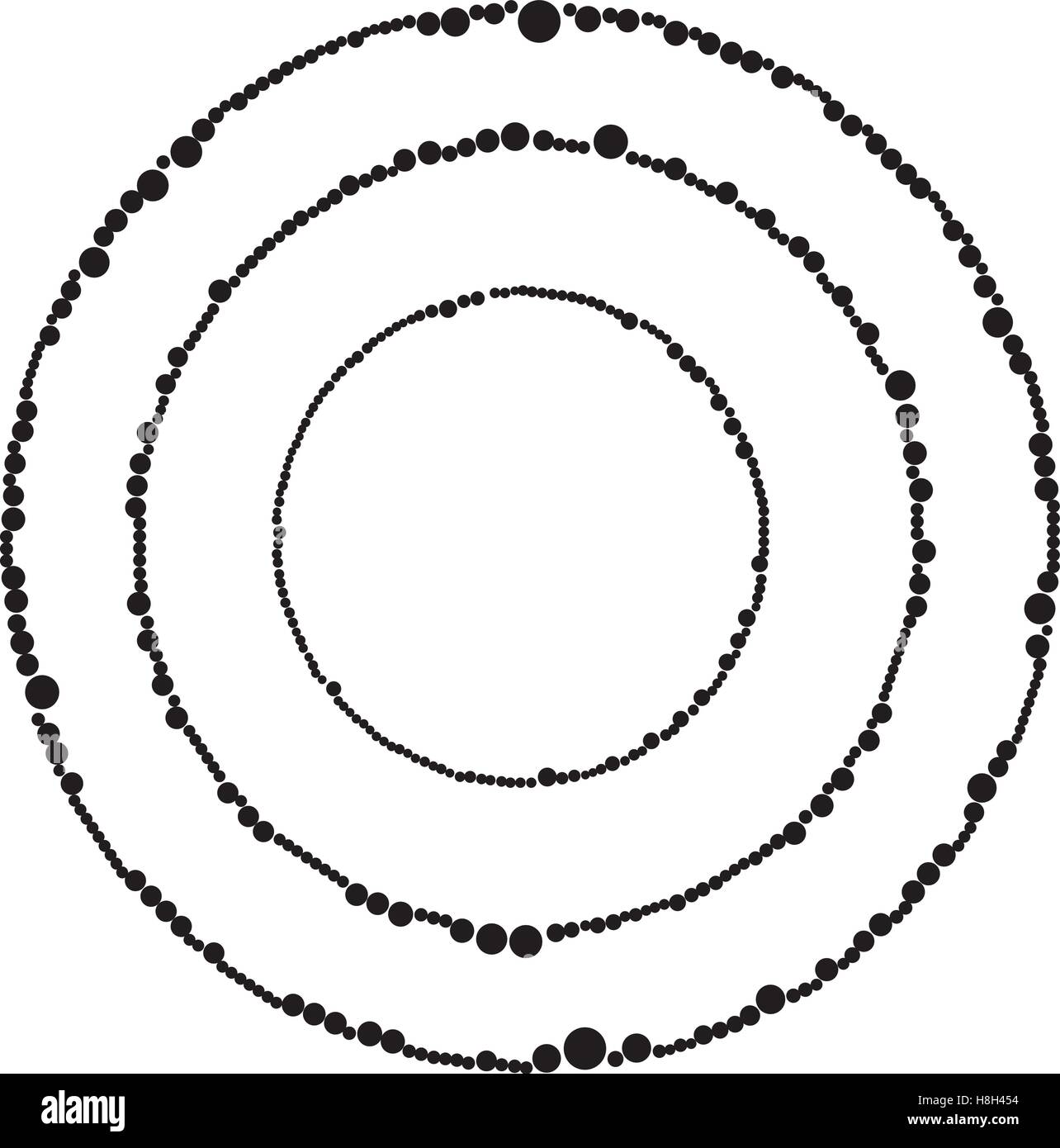 circular dotted frames in black and white Stock Vector Image & Art - Alamy