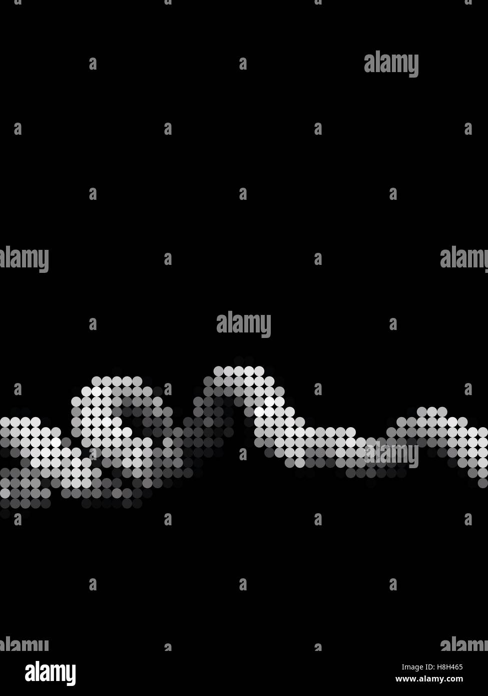 curly shape made with dots over black Stock Vector Image & Art - Alamy