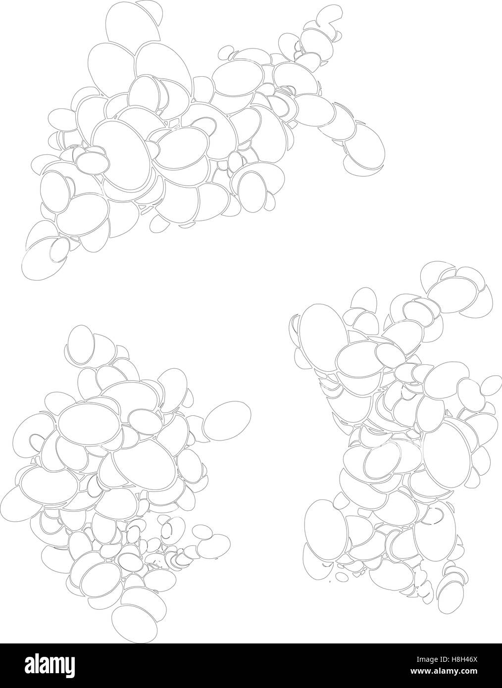 mixed ellipse object in black over white Stock Vector Image & Art - Alamy