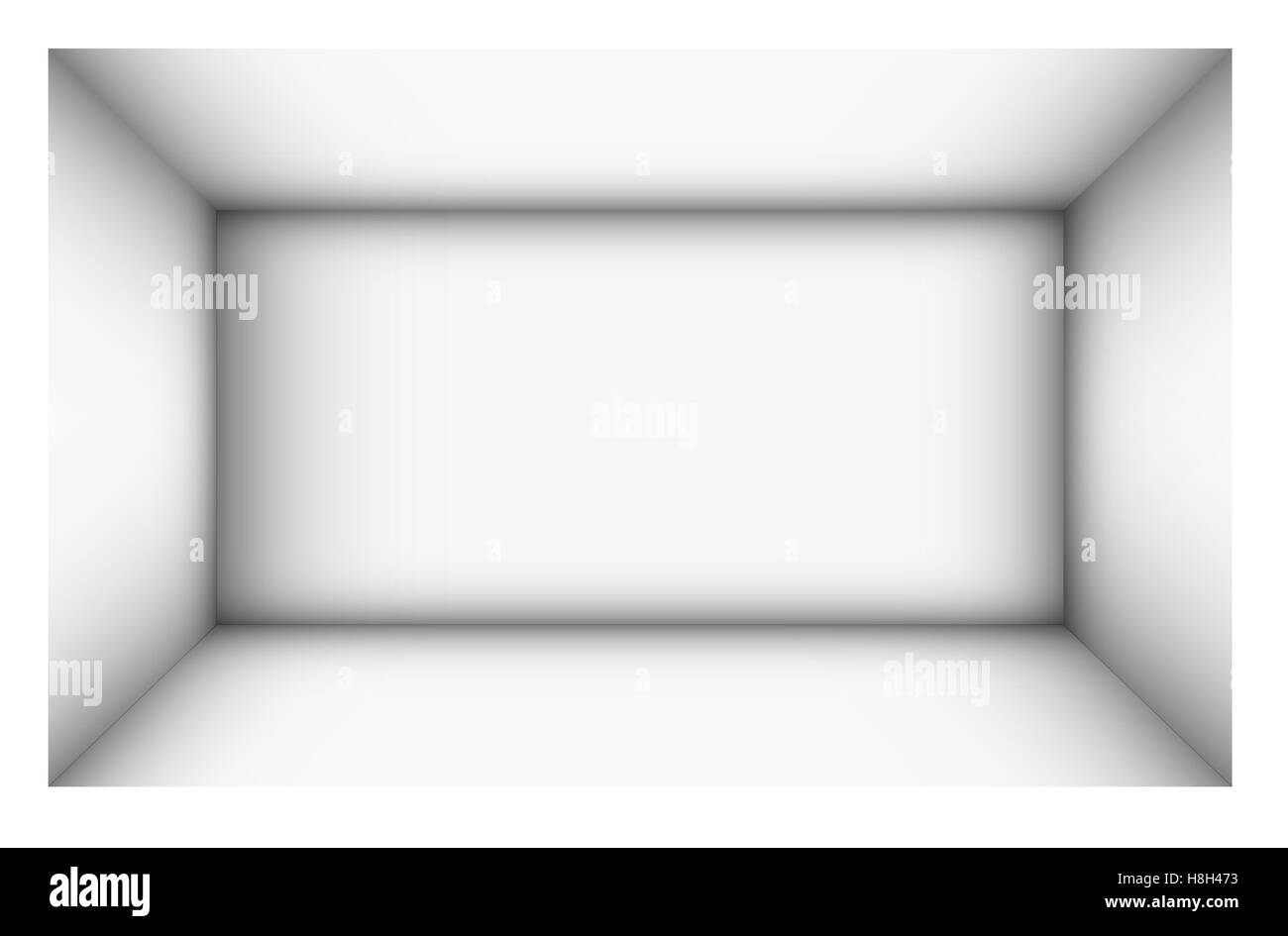 rectangular empty room with shaded white walls Stock Vector Image & Art ...