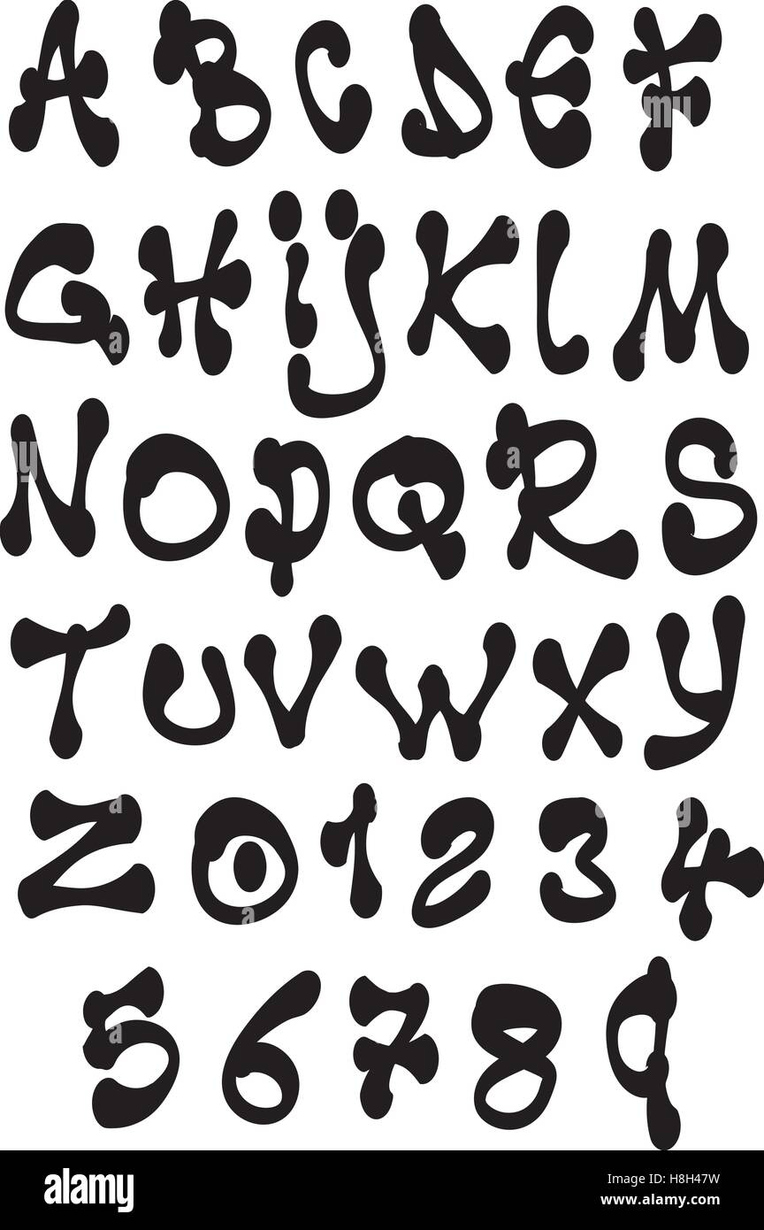 Fat alphabet letters Stock Vector Images - Alamy