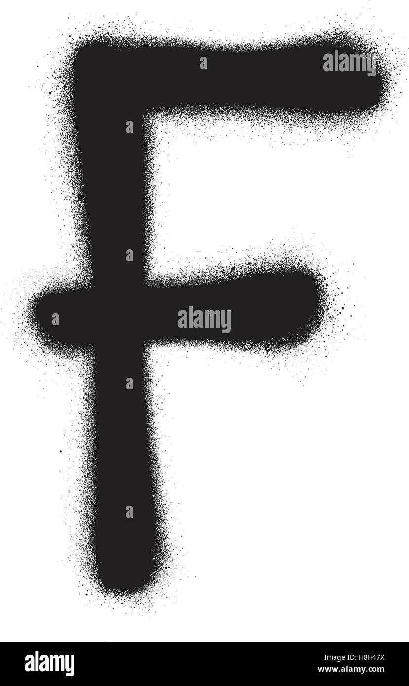sprayed F font graffiti in black over white Stock Vector Image & Art ...