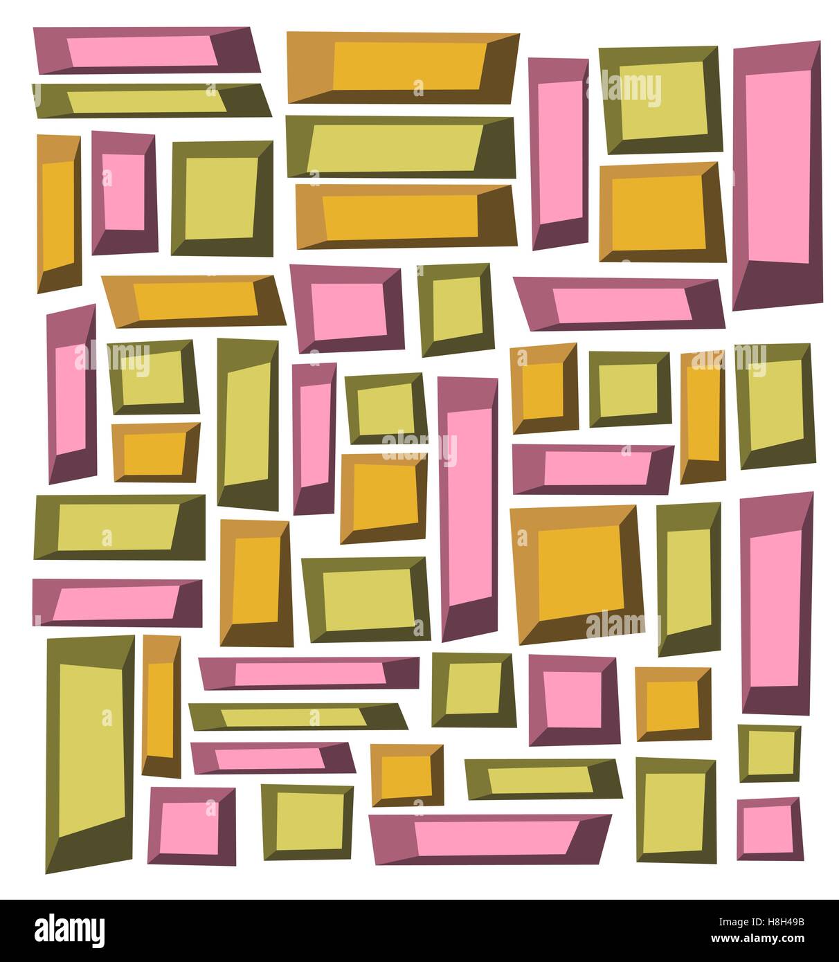 Rectangle geometric pattern Cut Out Stock Images & Pictures - Alamy