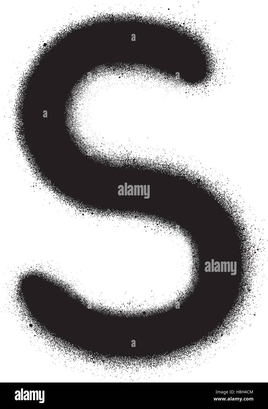sprayed S font graffiti in black over white Stock Vector Image & Art ...