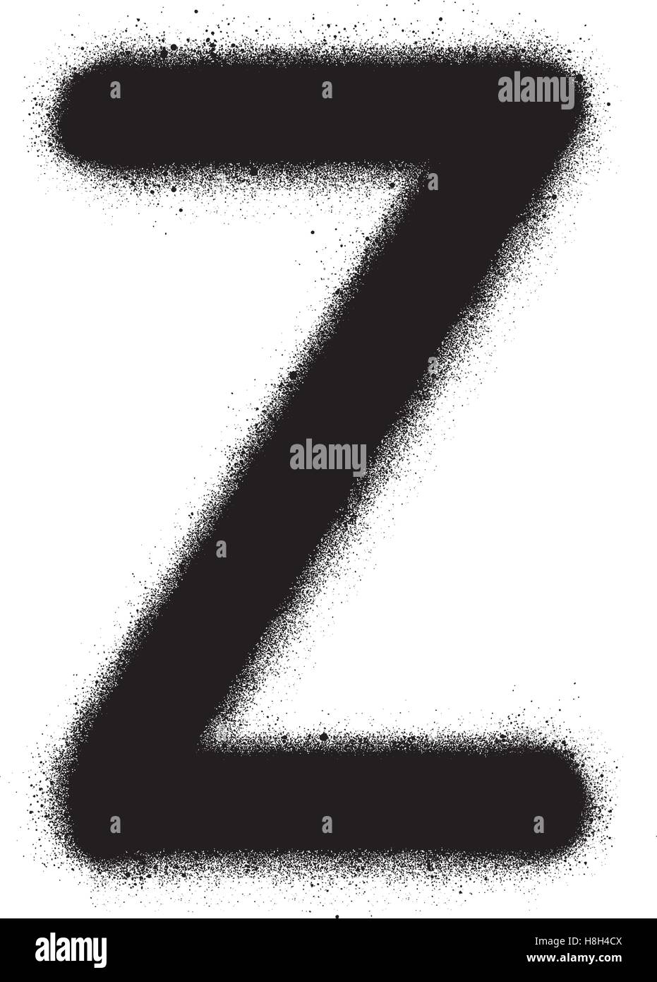 sprayed Z font graffiti in black over white Stock Vector Image & Art ...