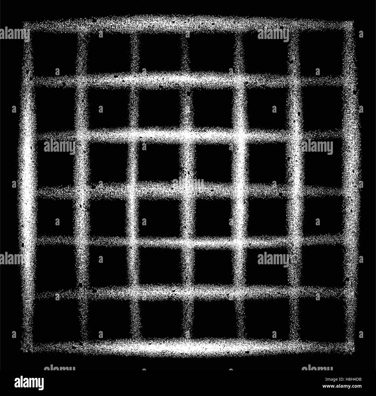 sprayed grid grunge graffiti in white over black Stock Vector Image ...