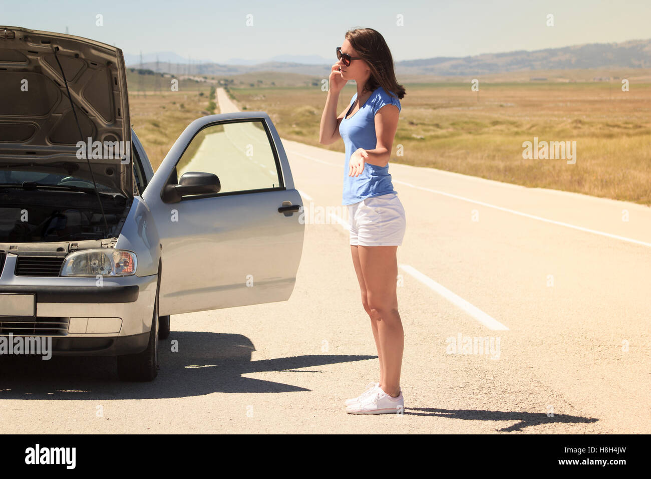 Woman car accident hi-res stock photography and images - Alamy