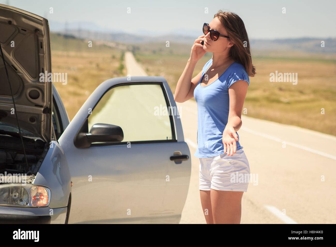Woman car accident hi-res stock photography and images - Alamy