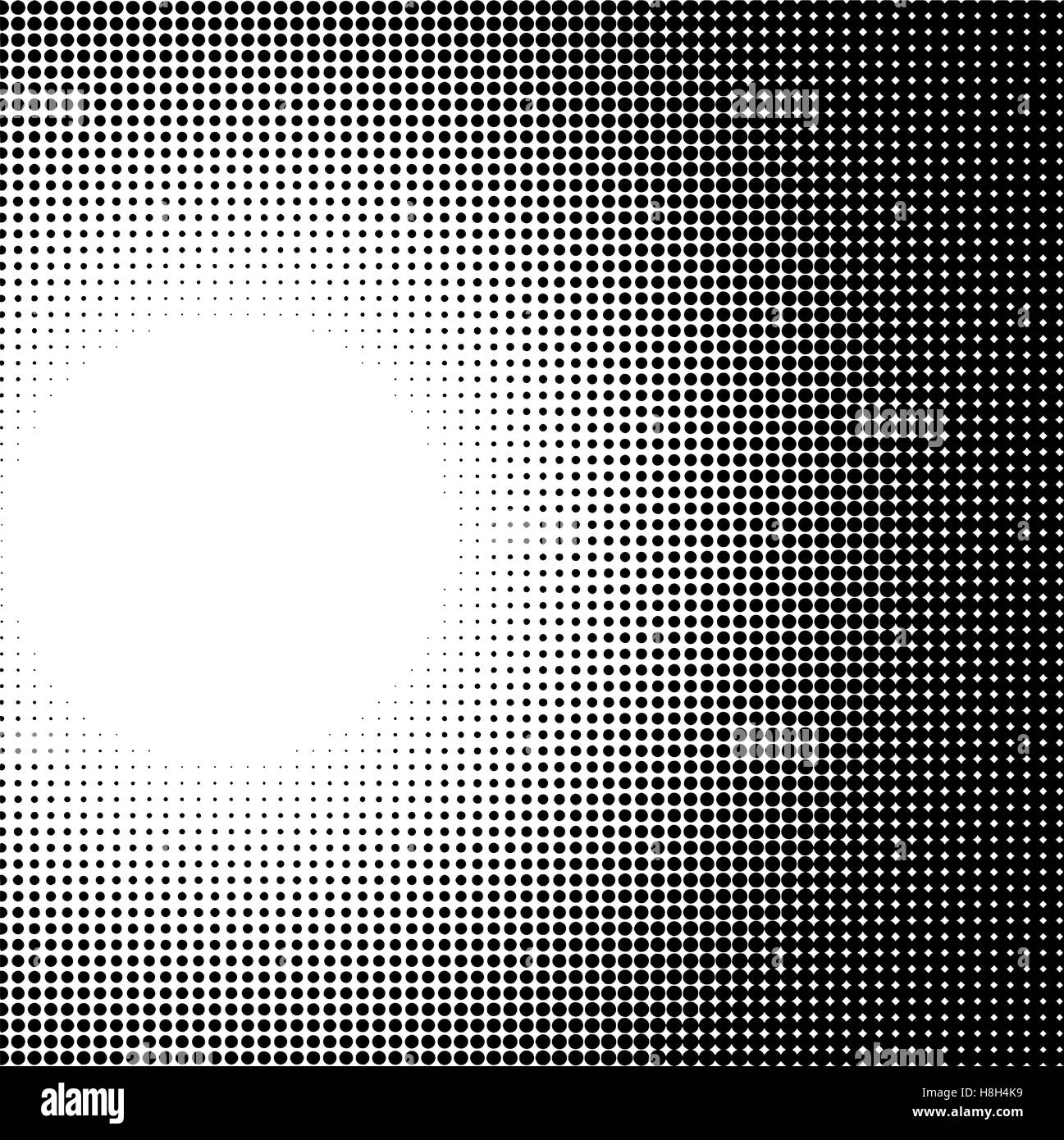 radial light effect gradient in halftone style Stock Vector Image & Art ...