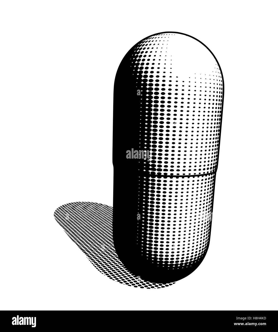 halftone pill with shadow over white Stock Vector Image & Art - Alamy