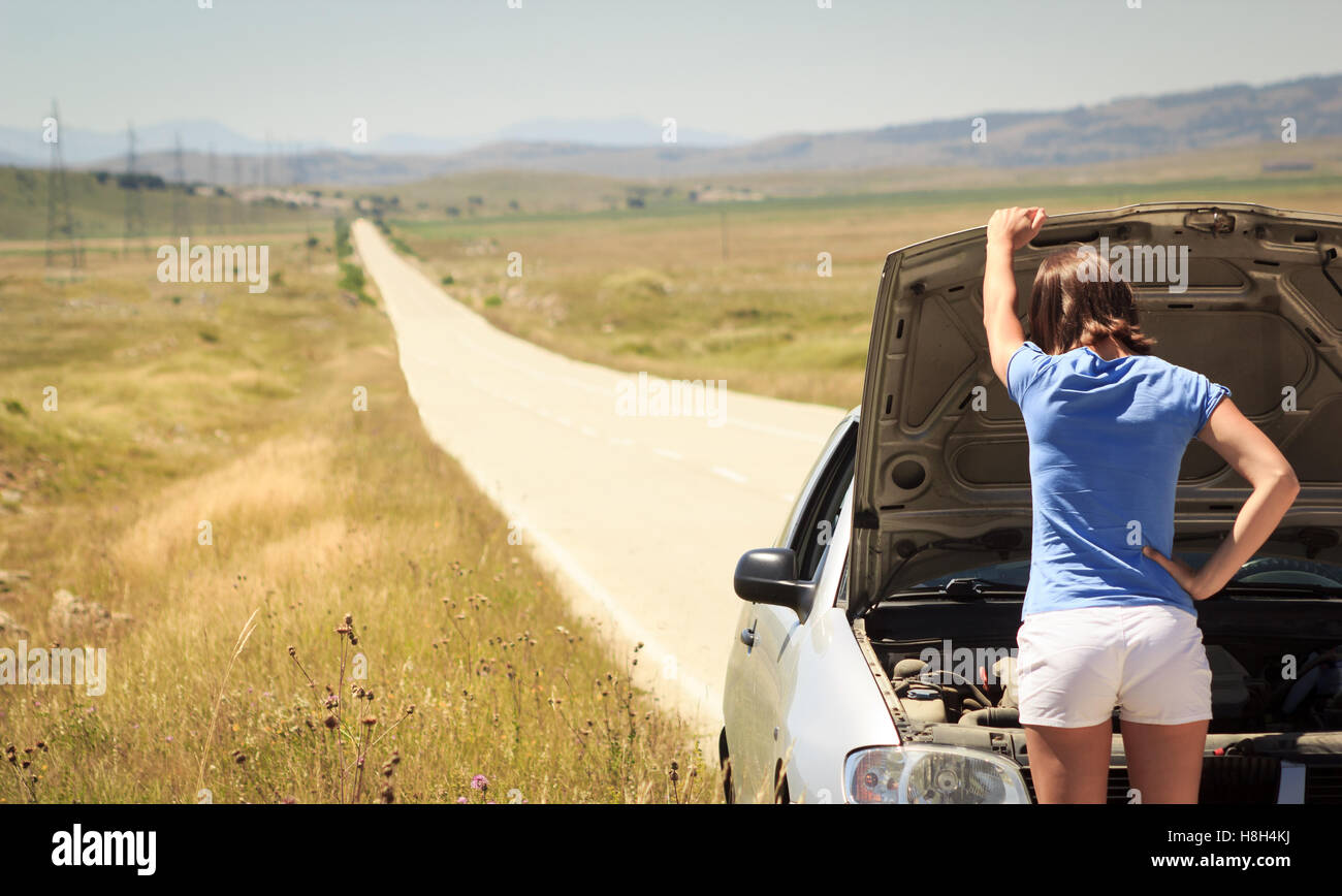 Woman car accident hi-res stock photography and images - Alamy
