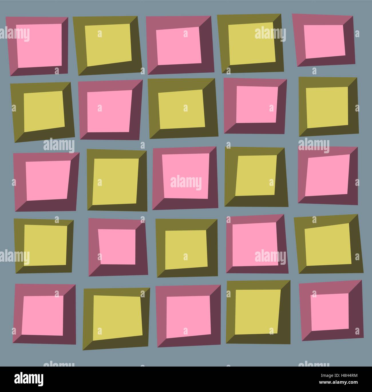 irregular tile pattern frames in green pink over gray Stock Vector ...