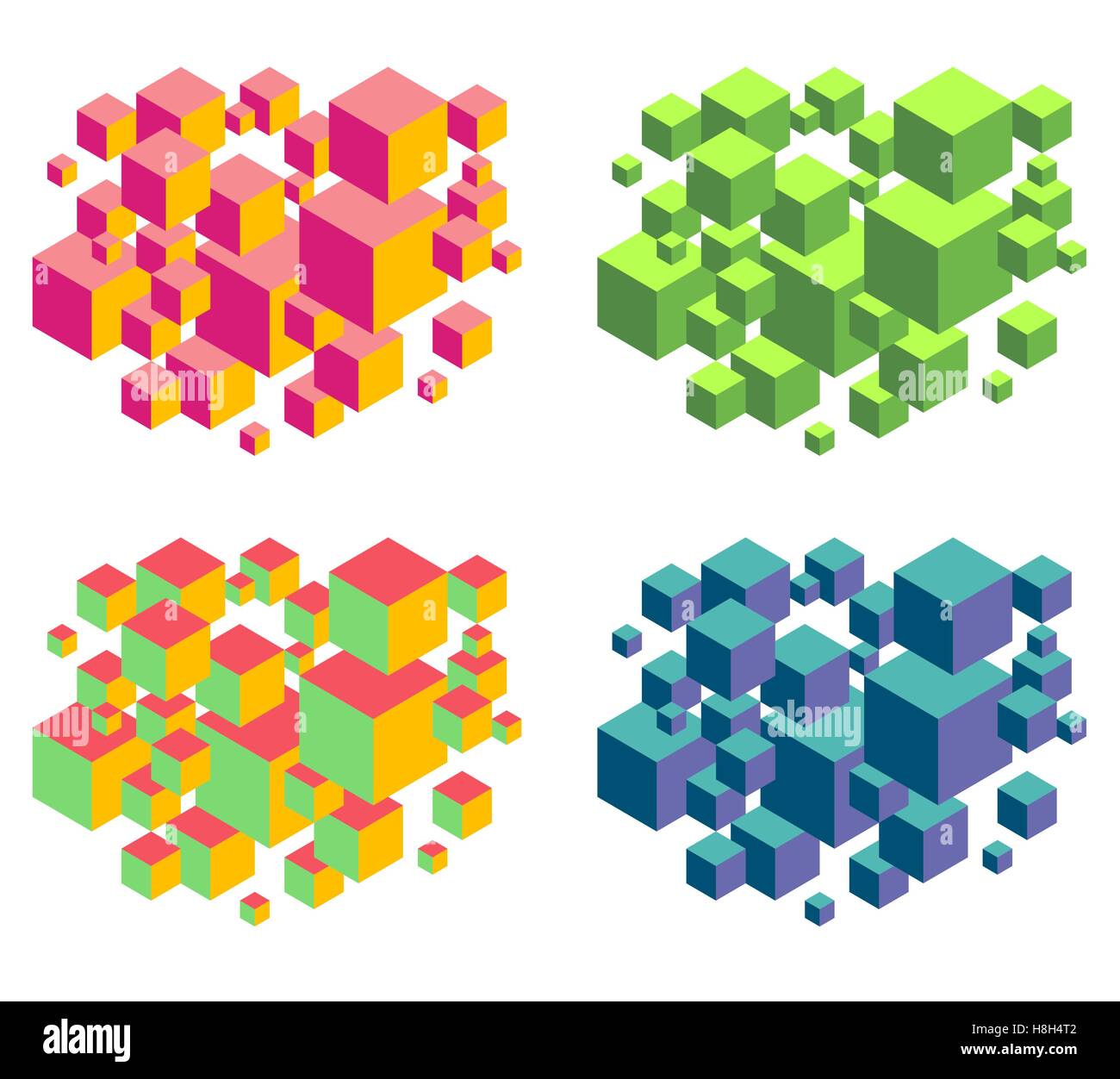 Floating cubes Stock Vector Images - Alamy