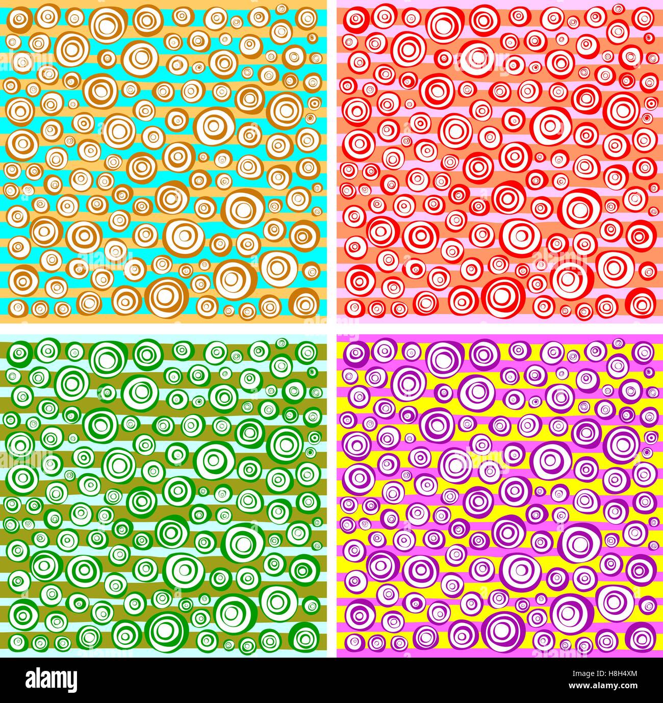 loop spiral concentric circles collection in different color Stock ...
