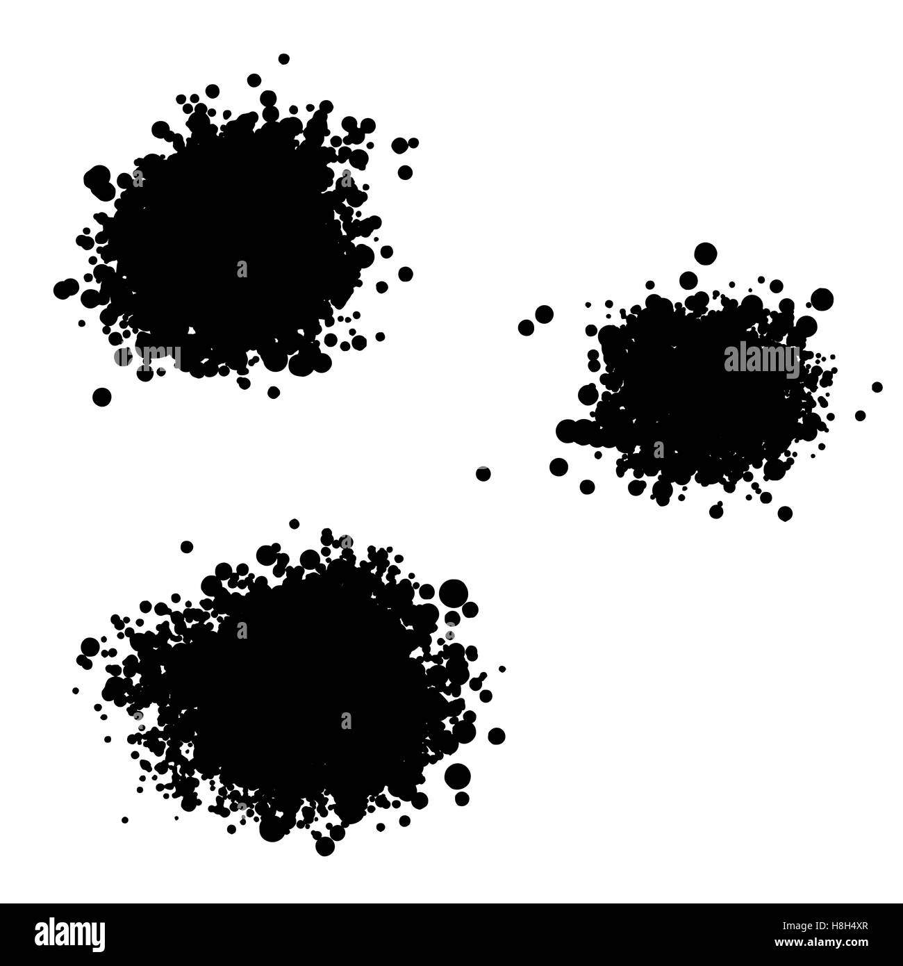 liquid black drip splatter silhouette on white Stock Vector Image & Art ...