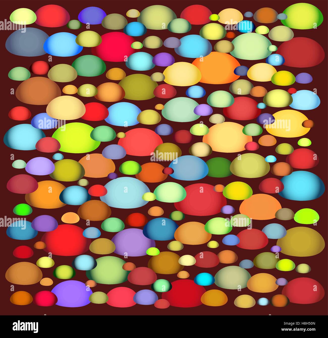 mixed elliptical shapes in multiple colors over burgundy Stock Vector ...