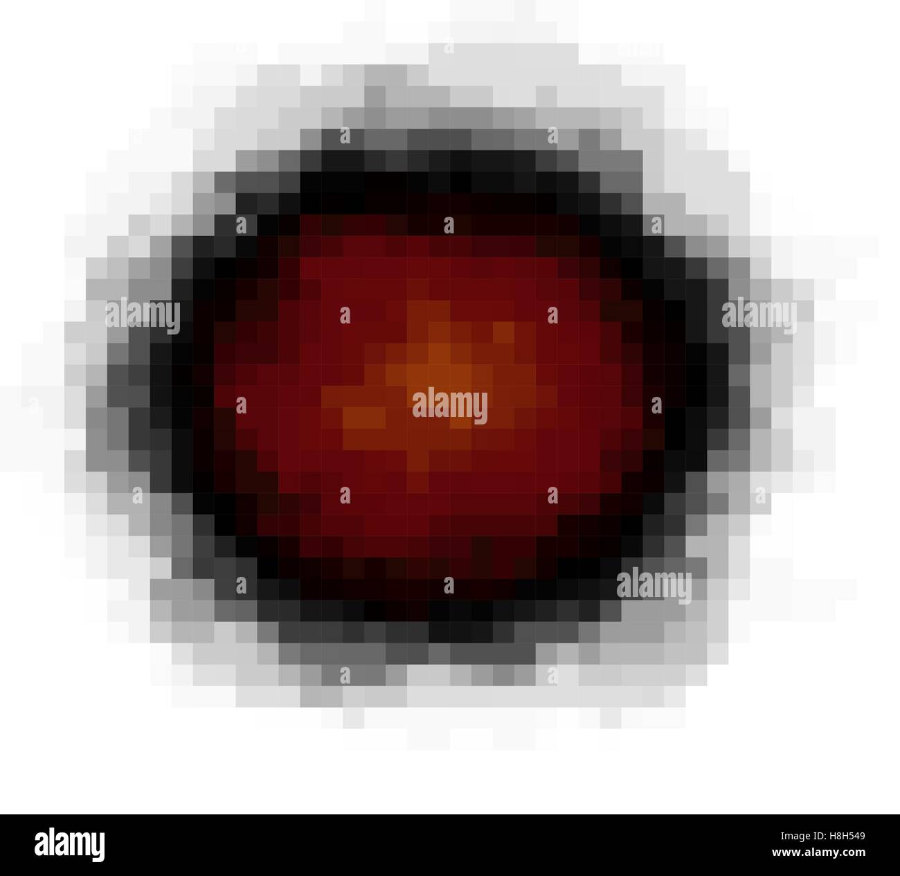 pixel explosion isolated over white in fire color Stock Vector Image ...