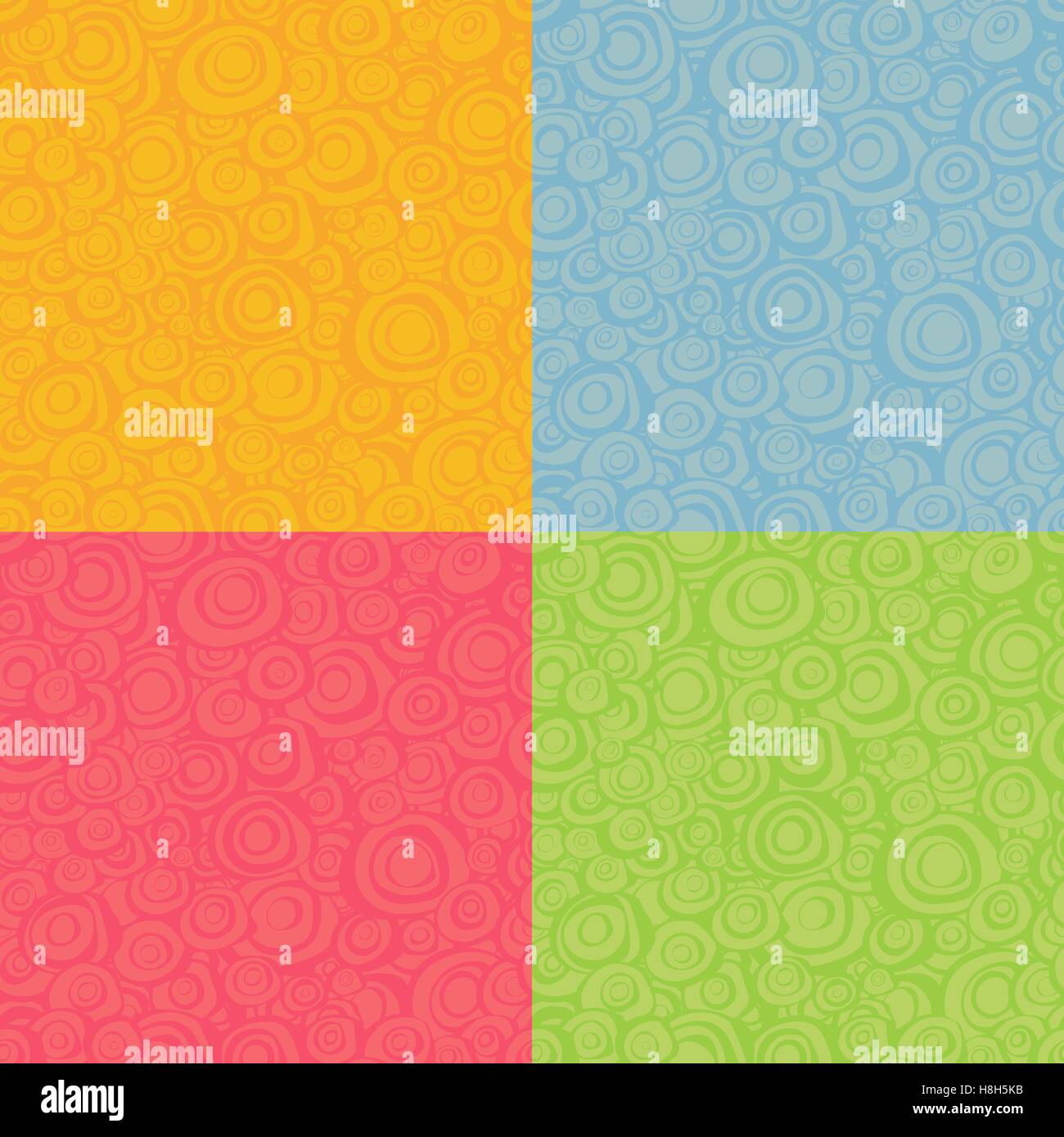 seamless loop spiral patterns in multiple color Stock Vector Image ...