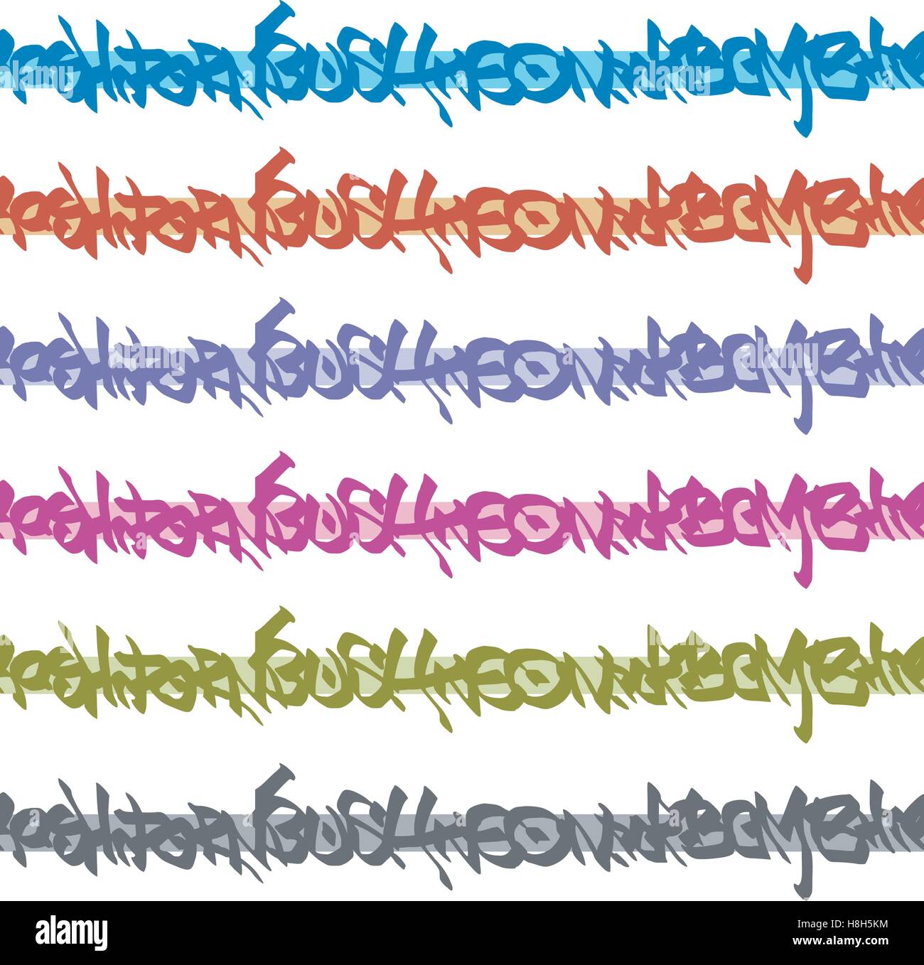 graffiti seamless tag patterns in multiple color Stock Vector Image ...