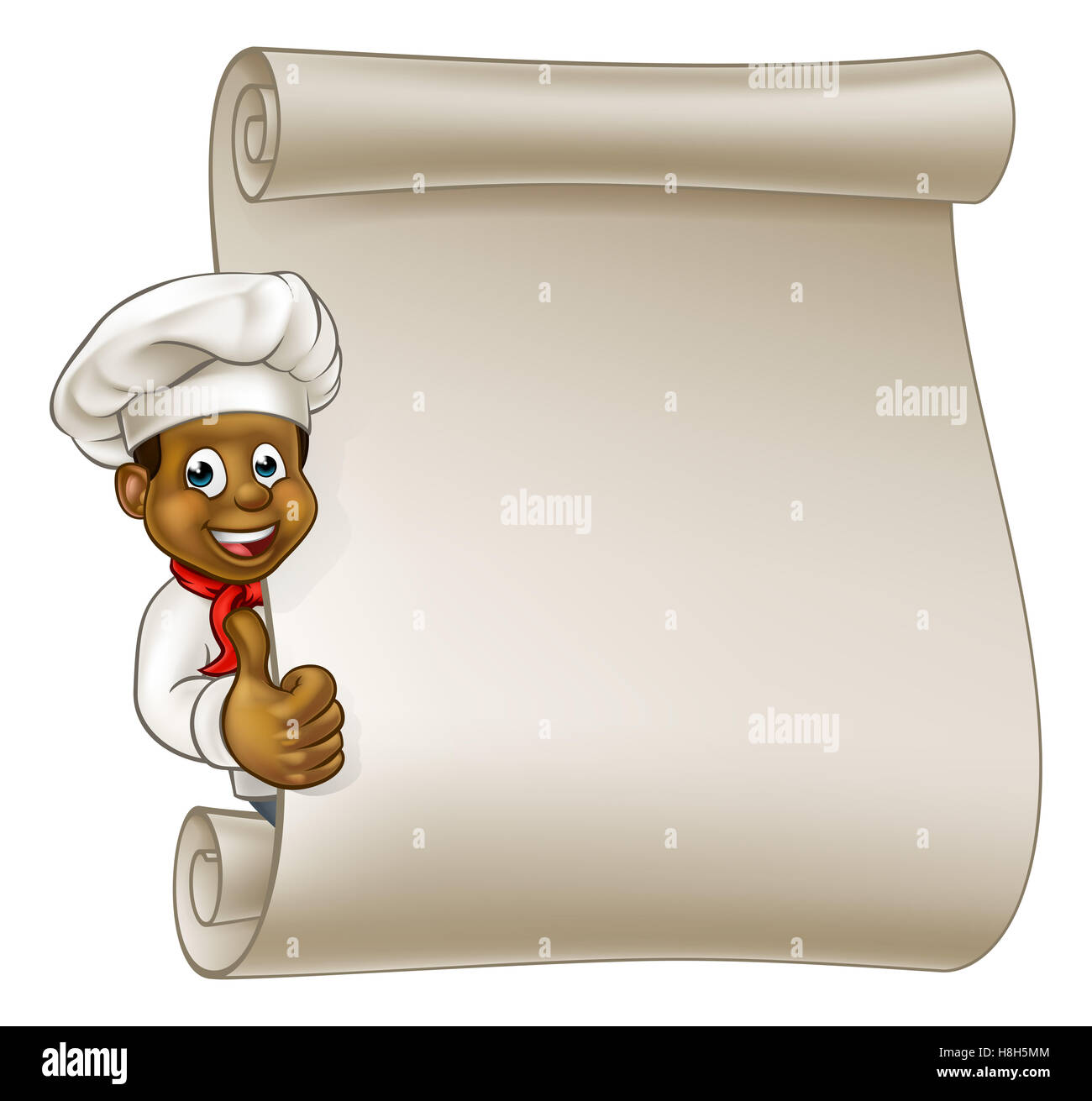 Cartoon black chef baker character hi-res stock photography and images ...