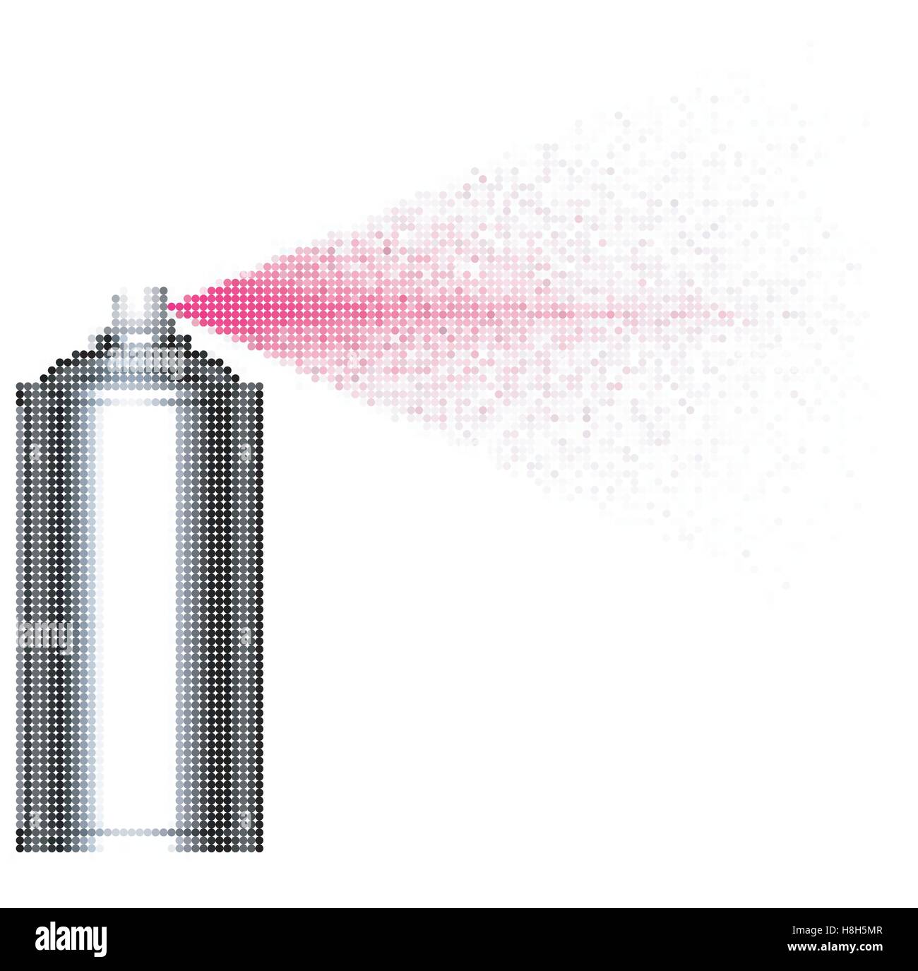 bubble spray can spraying pink bubbles over white Stock Vector Image ...