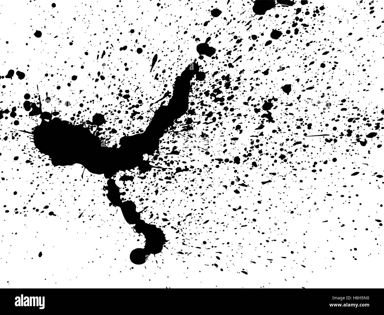graffiti paint splatter pattern in black over white Stock Vector Image ...