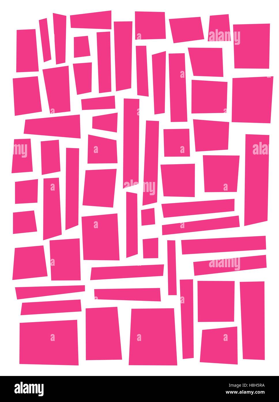 irregular square and rectangle shapes in pink over white Stock Vector ...