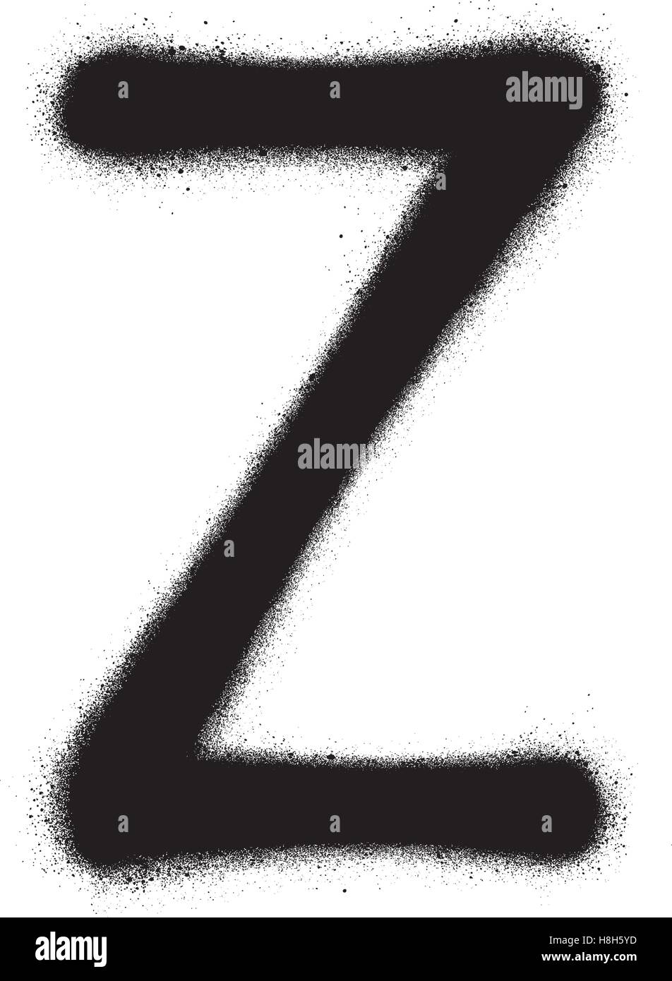 sprayed Z font graffiti in black over white Stock Vector Image & Art ...