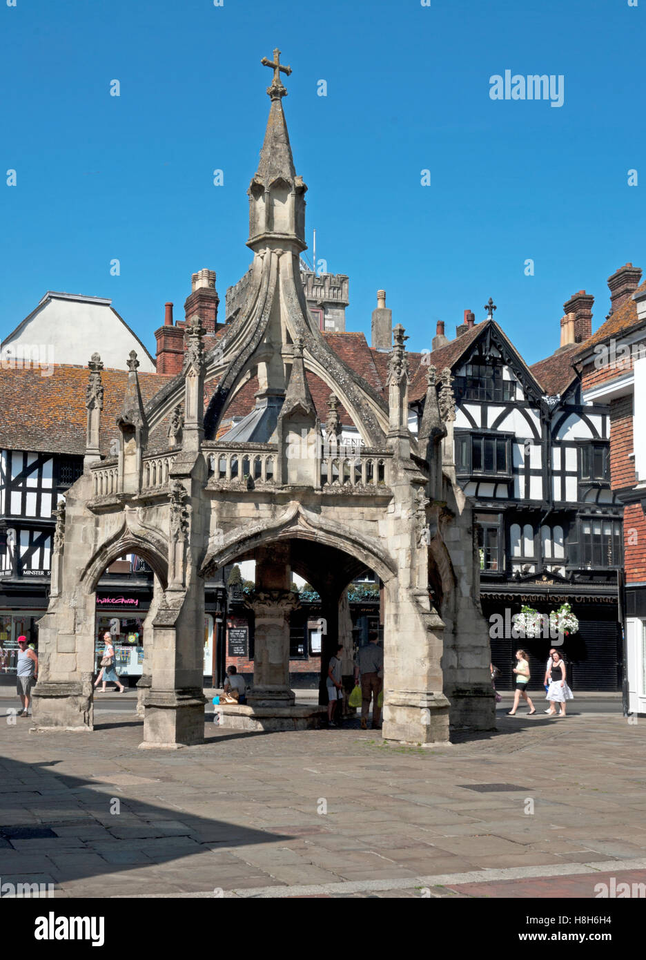 Salisbury, Poultry Cross 16th Century, Wiltshire, England Stock Photo ...
