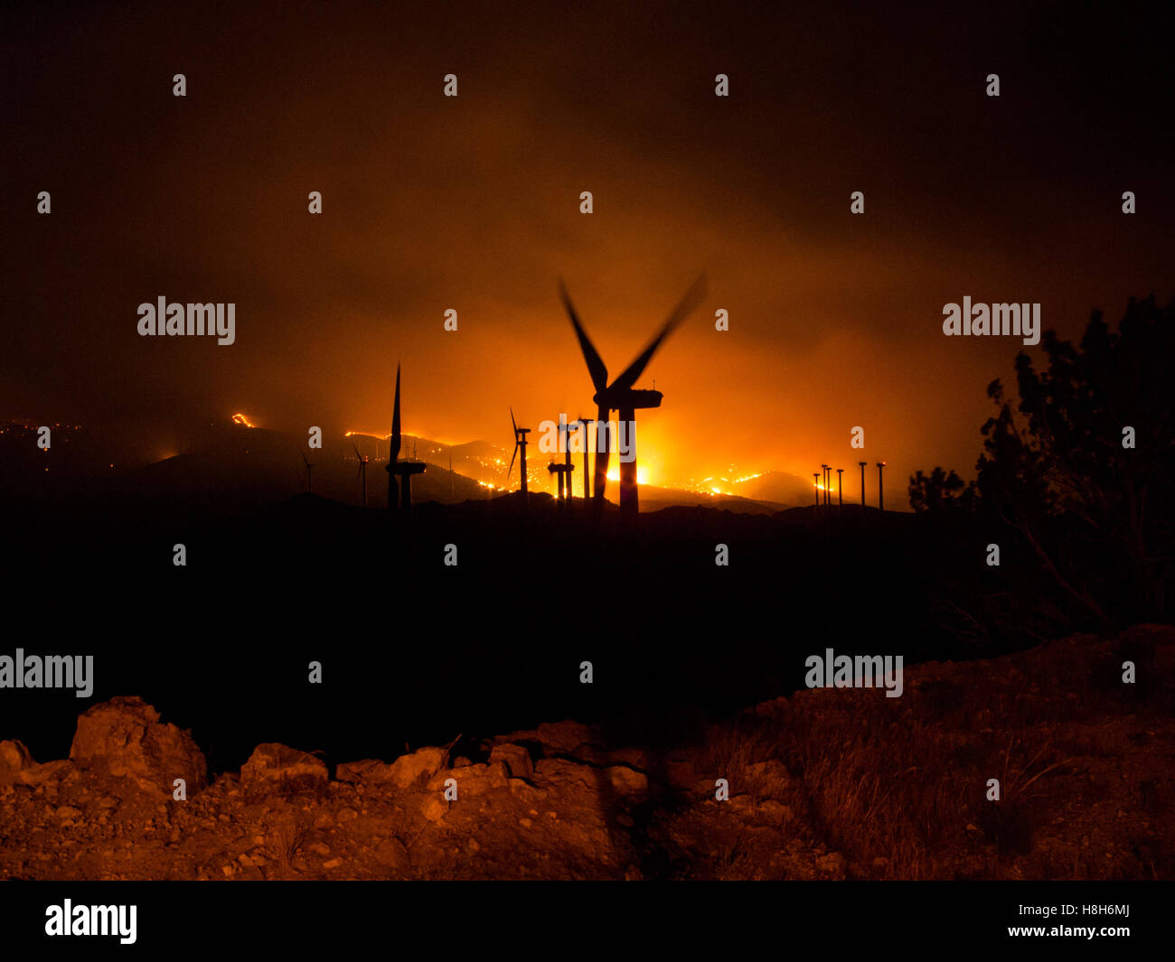 Fire wind turbine hi-res stock photography and images - Alamy