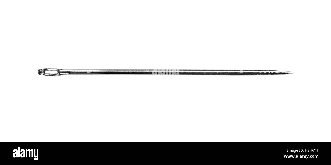 Needle on a white Stock Photo - Alamy