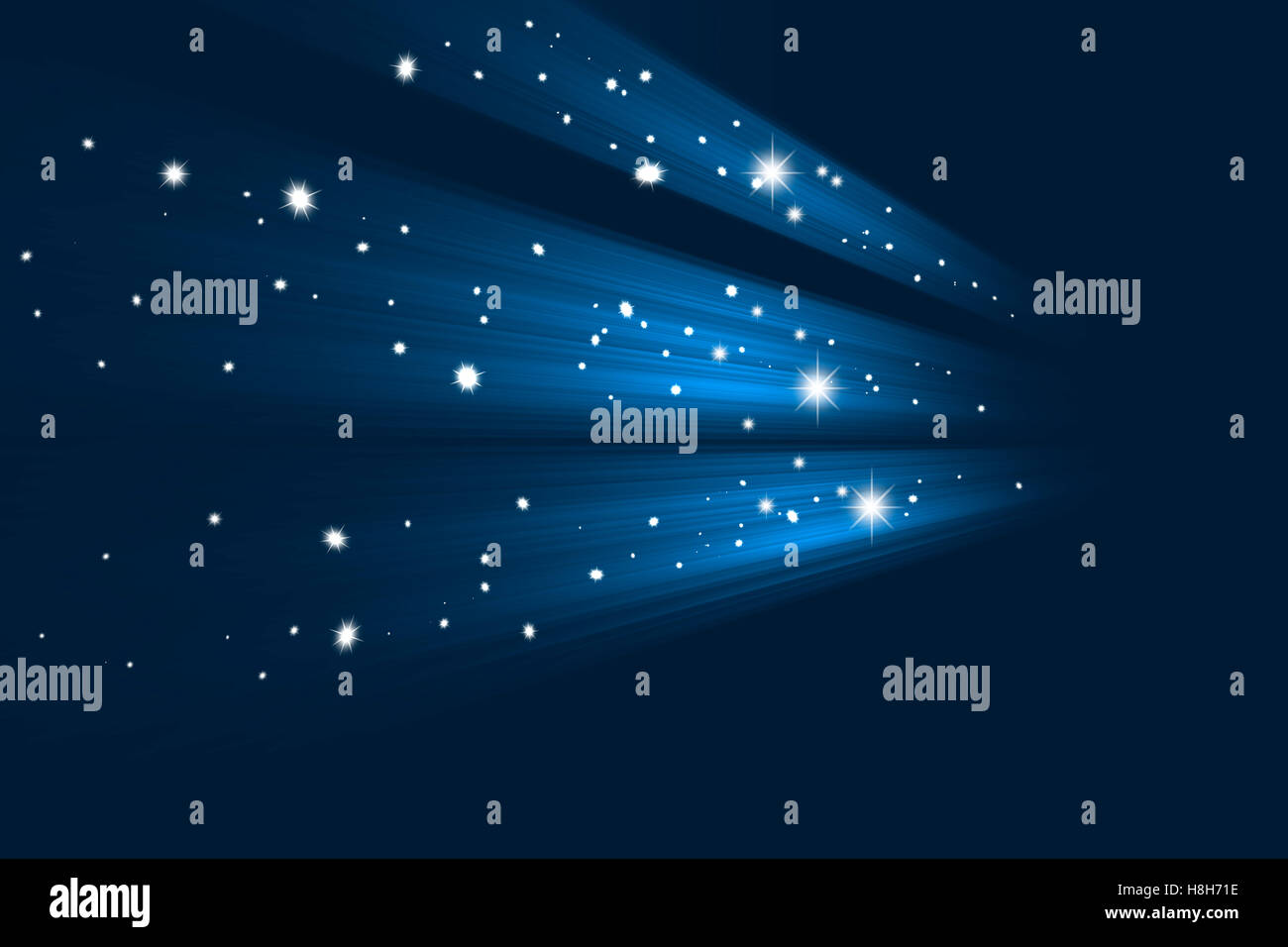 Abstract background - blurred lines and shiny points on dark blue Stock ...